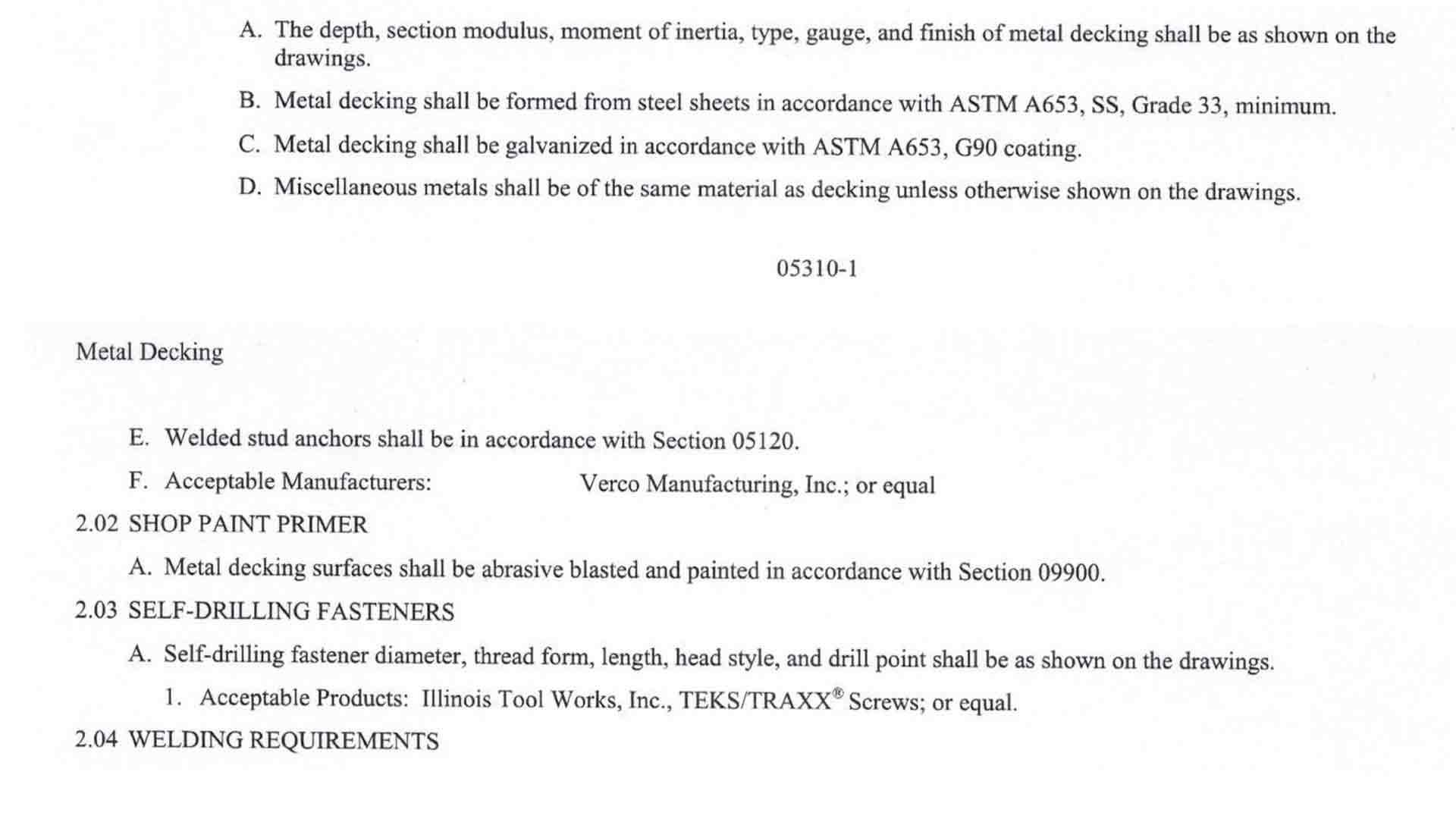 What Are Metal Decking Specifications?